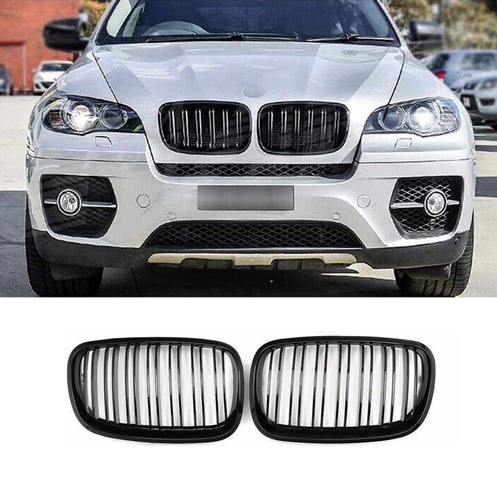 Amazon.com: Front Grille Compatible with 2007-2013 BMW X5 E70 2008-2014 ...