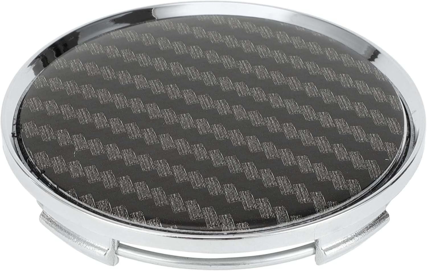 ACROPIX 63mm 2.48" Carbon Fiber Pattern Silver Tone Black Universal Car ...