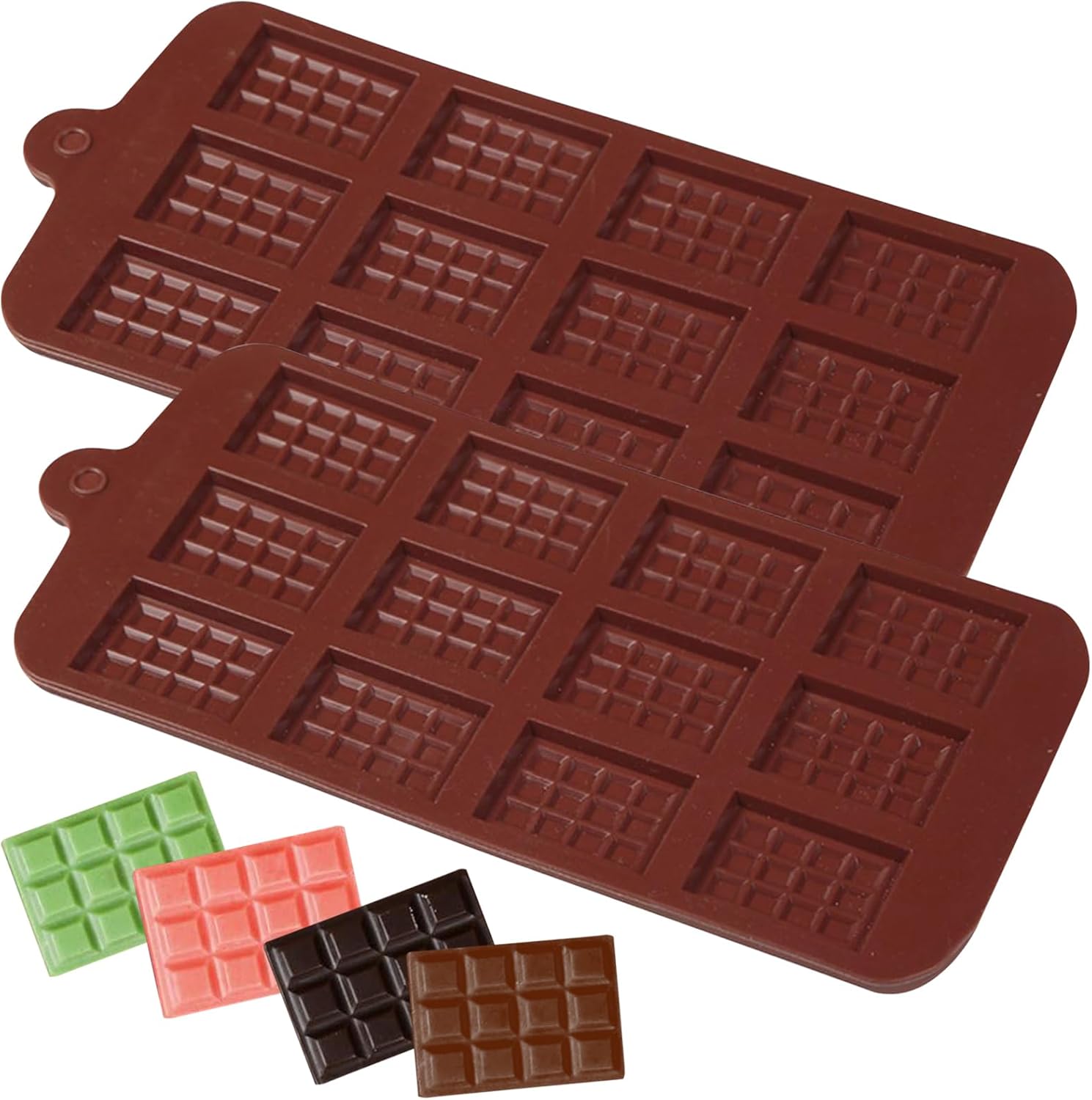 Amazon.com: 2PCS Break Apart Chocolate Molds,Non-Stick Easy Release ...