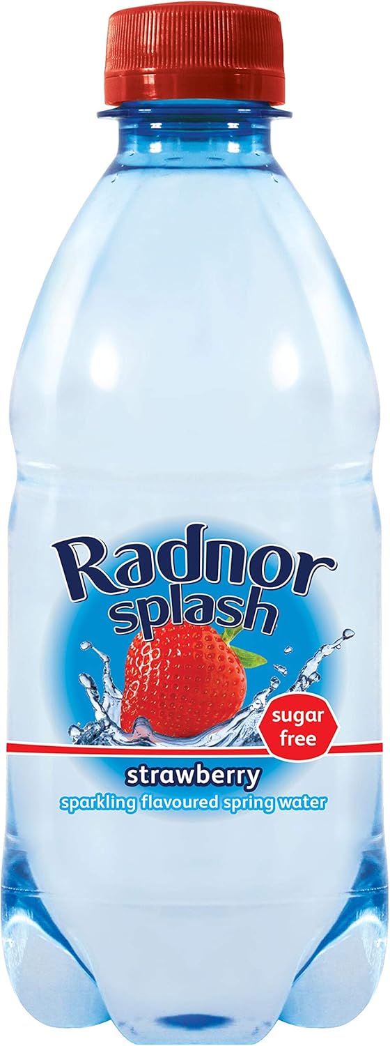 Radnor Splash Sparkling Strawberry 24x330ml Sugar Free Flavoured Water ...