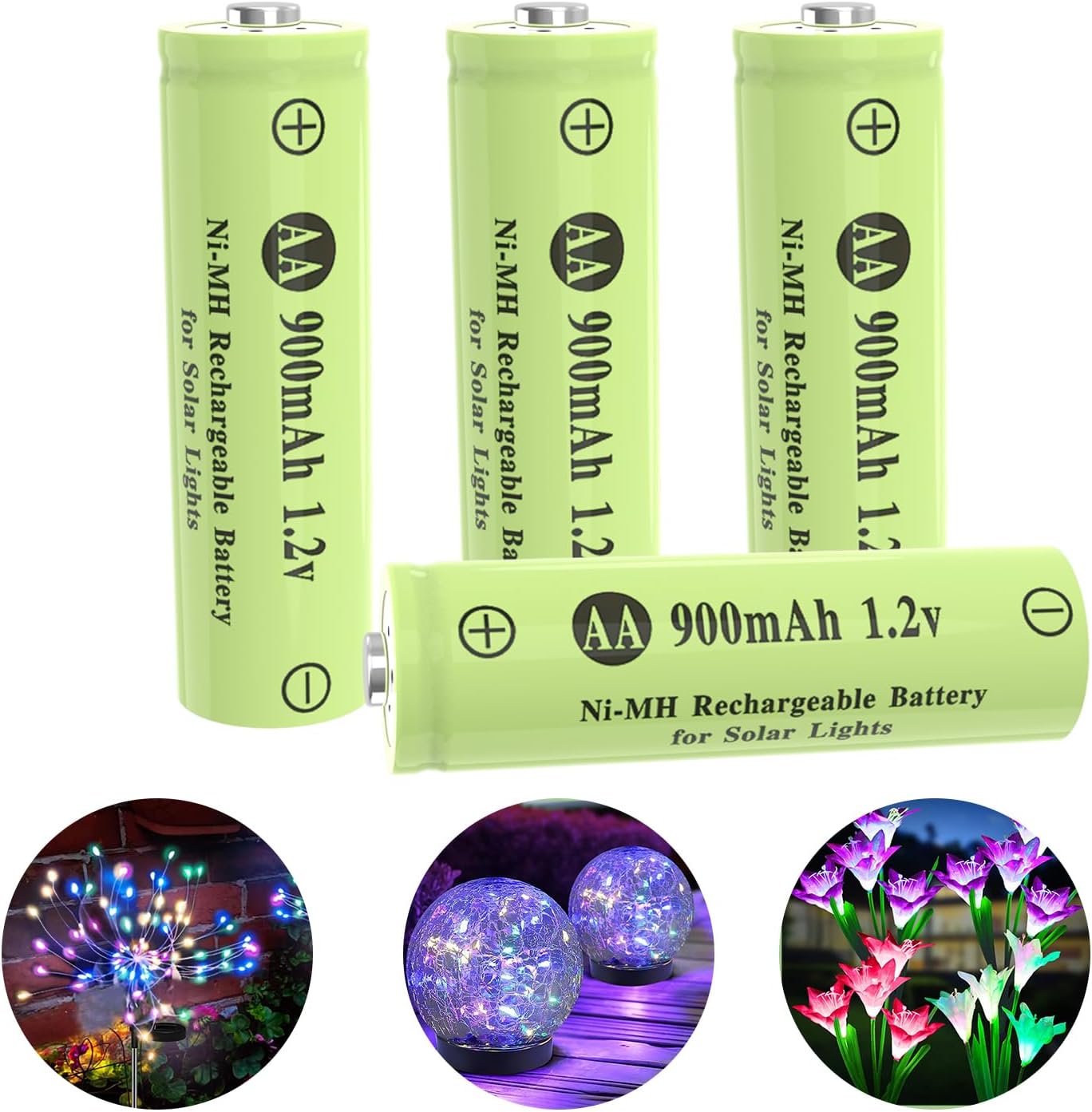 Amazon.com: Porvoo AA Ni-MH 900mAh 1.2V Rechargeable Batteries, AA ...