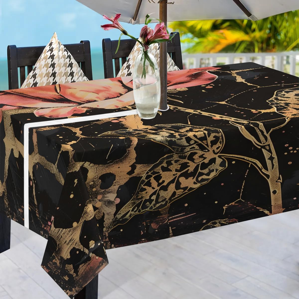 Amazon.com: Mintoprints Leopard Print Outdoor Rectangle Tablecloth ...