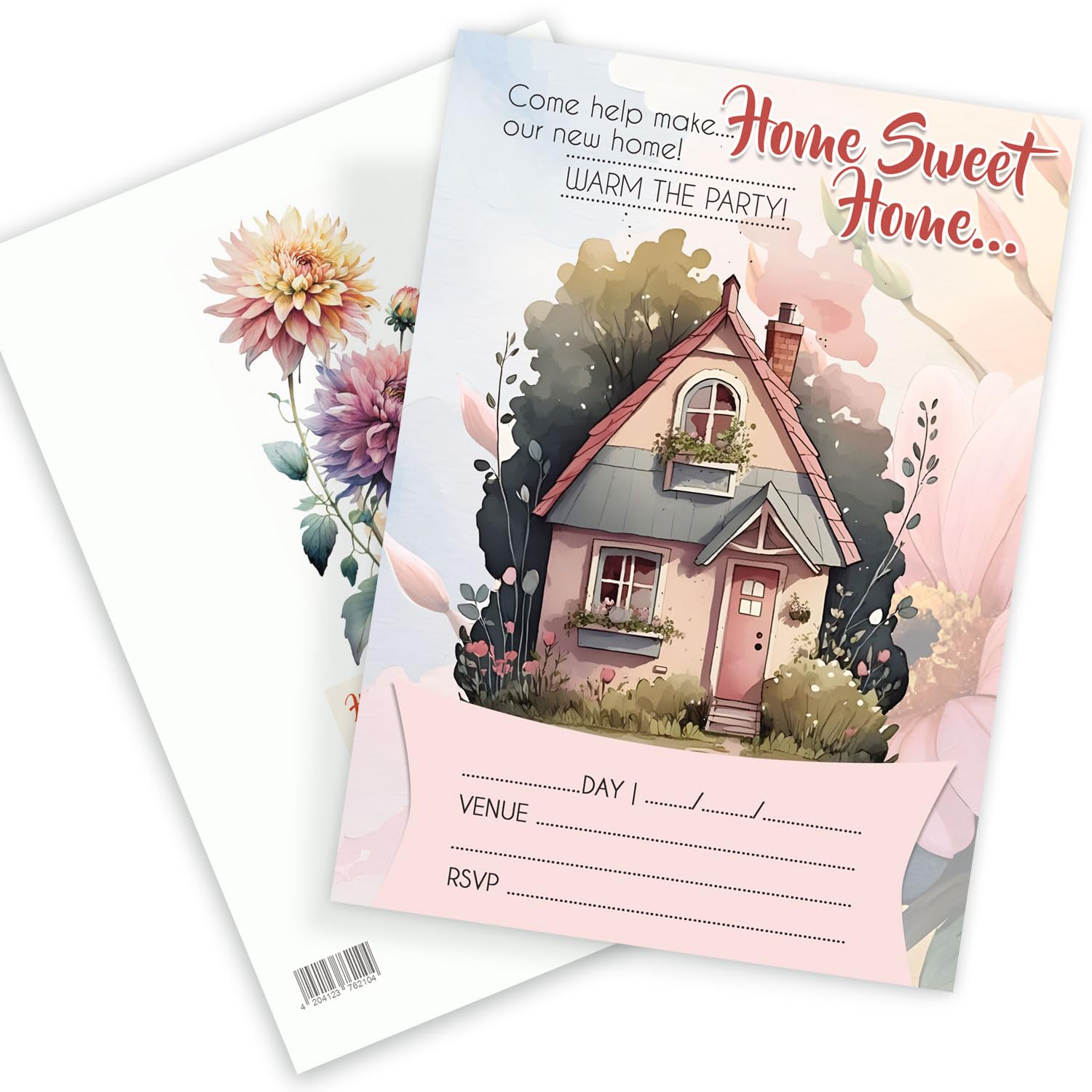 Creatie® Housewarming Invitation Cards (Blossom Haven), 5 Pcs, Printed ...