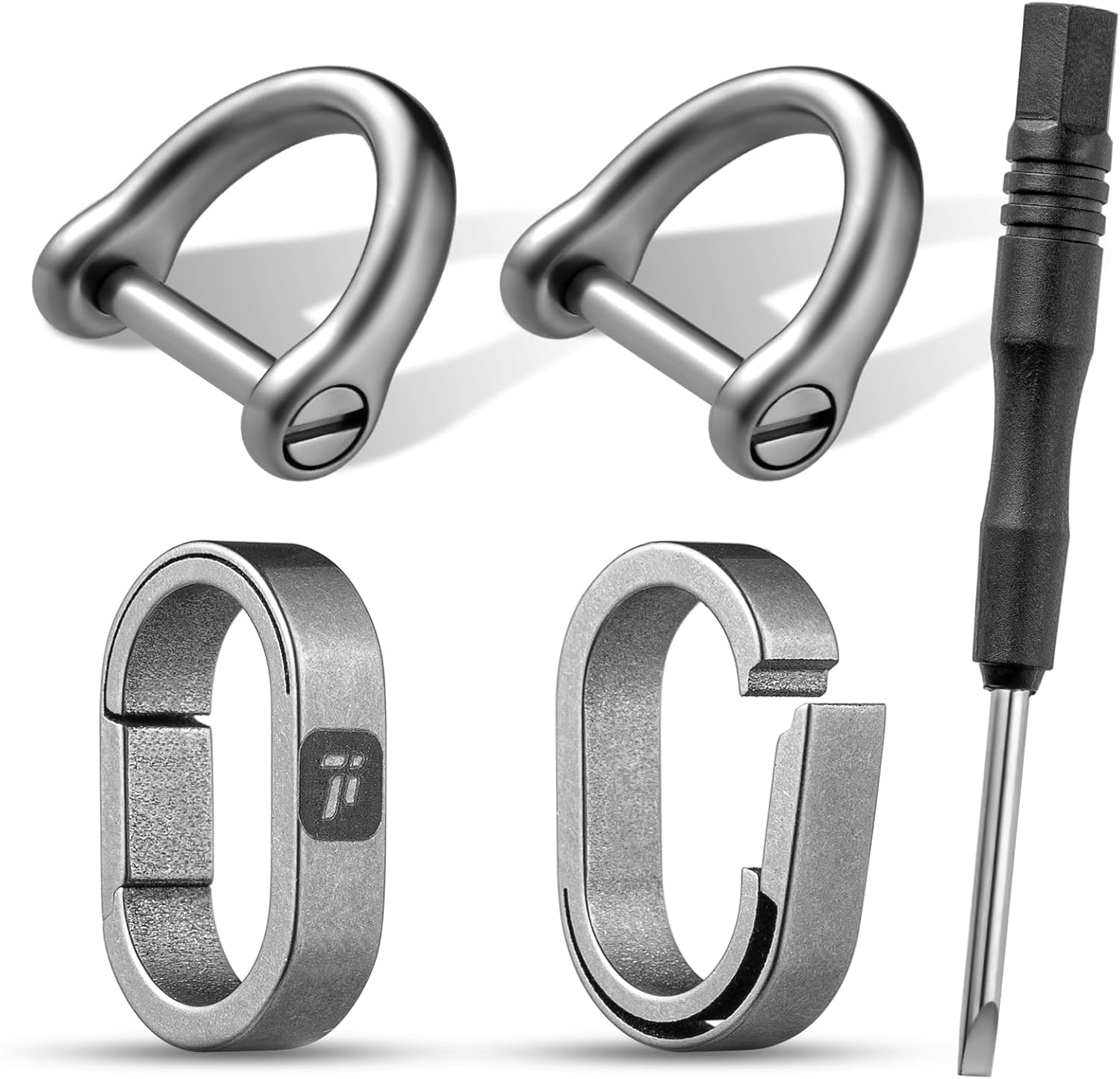 Amazon.com: FEGVE D Ring Keychain and Mini Quick Release Key Chain Ring ...