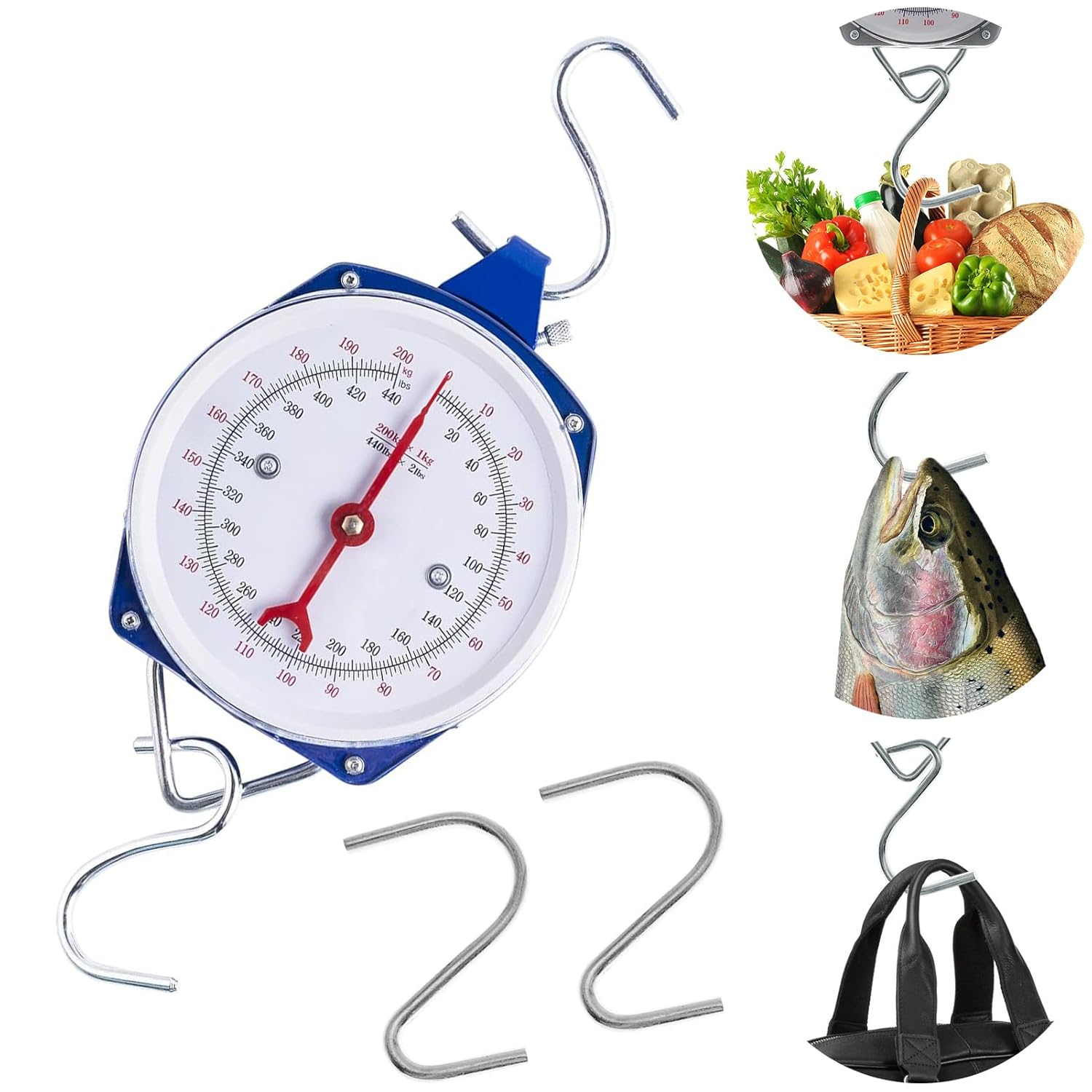 Amazon.com: Blavna Mechanical Hanging Scales, Hanging Weight 440Ib ...