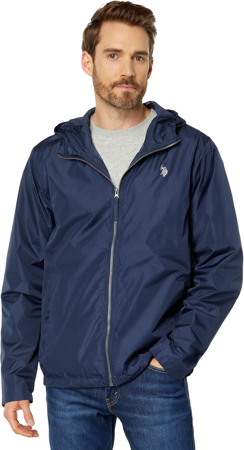 U.S. POLO ASSN. Solid Windbreaker Classic Navy LG at Amazon Men’s ...