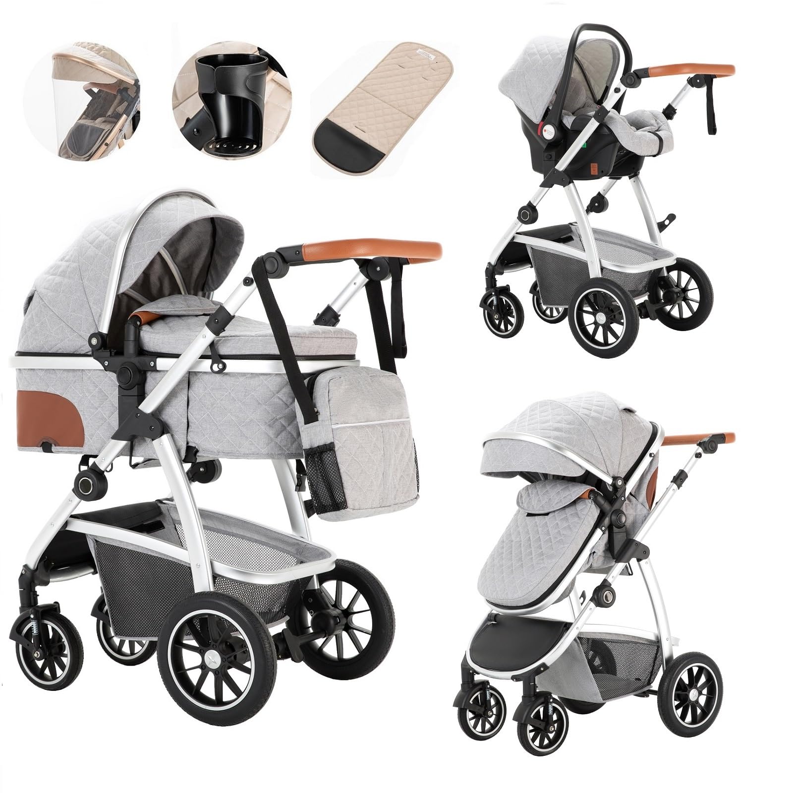 Lnhcrbs Travel Systems 3 In 1 Prams With Car Seat | Desertcart QATAR
