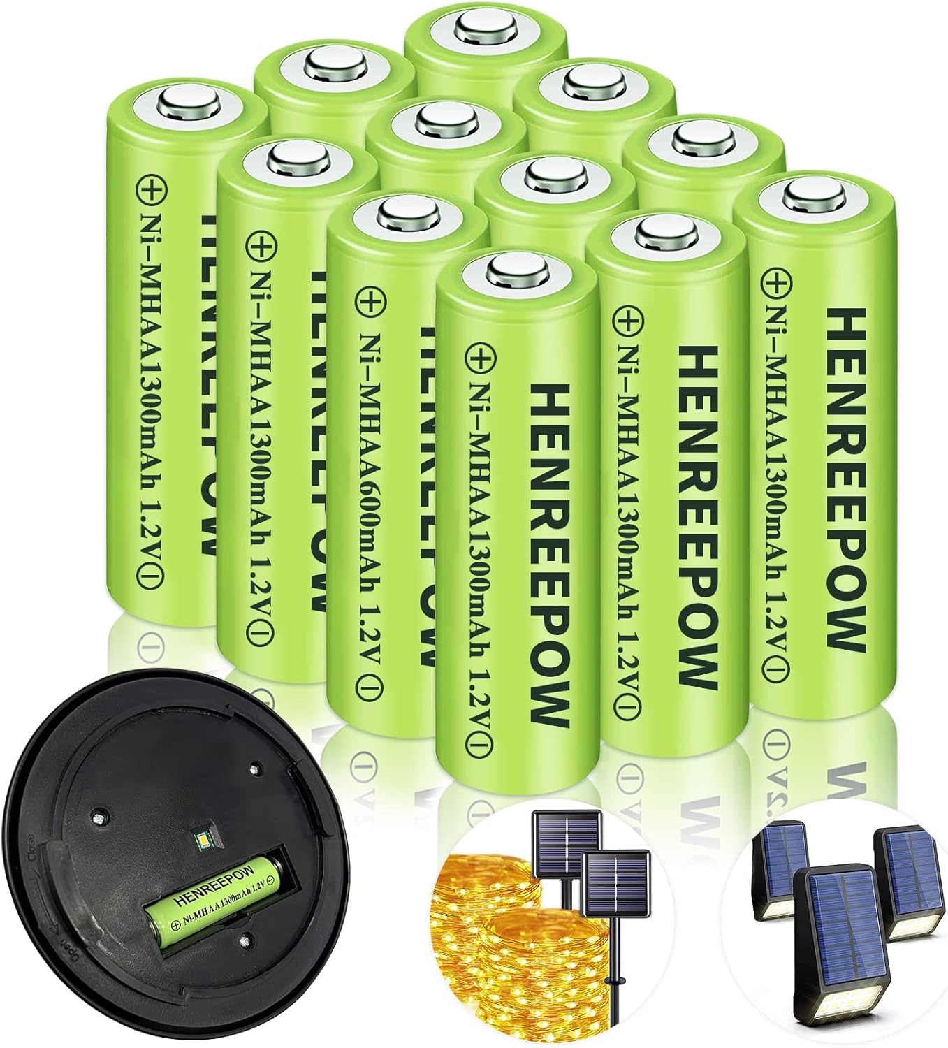 Amazon.com: Henreepow Ni-MH AA Rechargeable Batteries, Double A High ...