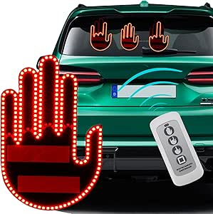 Jinmanyuan Middle Finger Car Light with Remote Finger Flicker Hand 3 ...