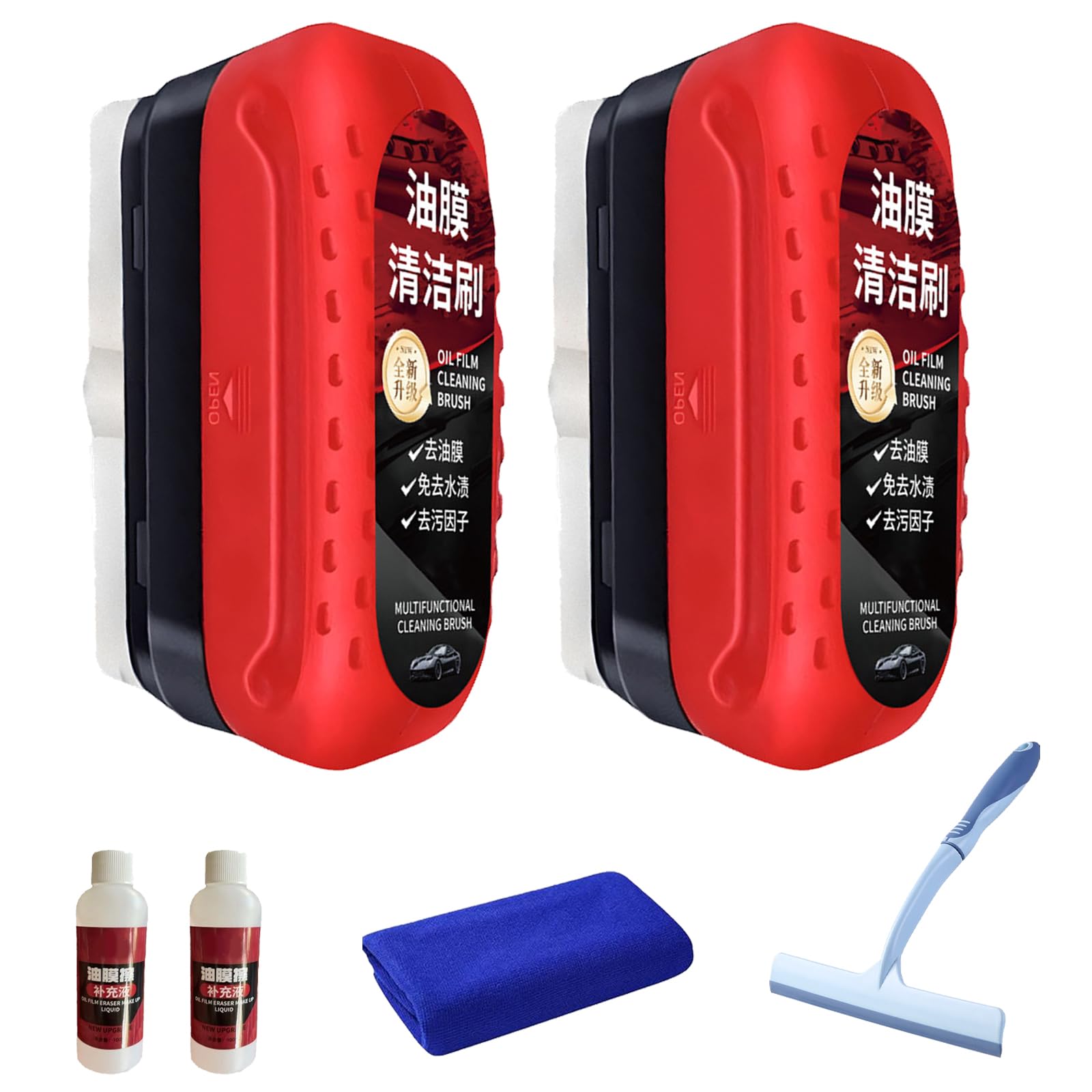 Gelmalls Glass Cleaner, Automotive Oil Film Cleaning Brush, Gelmalls ...