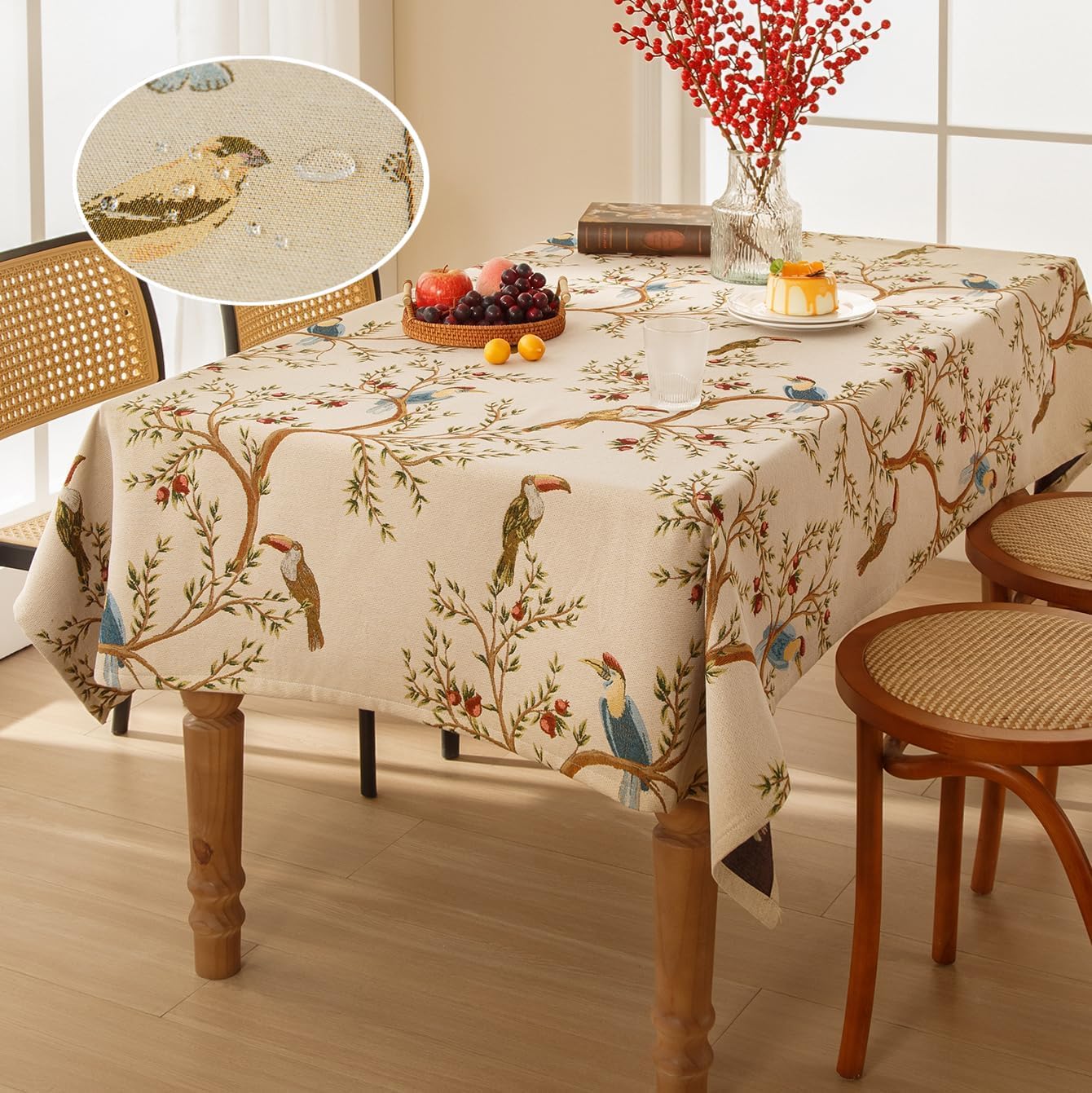 Amazon.com: Table Cloth for Rectangle Table, Rustic Farmhouse ...