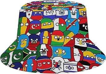 Countryball Polandball World Map Bucket Hats Sun Uv Protection Sun Cap ...
