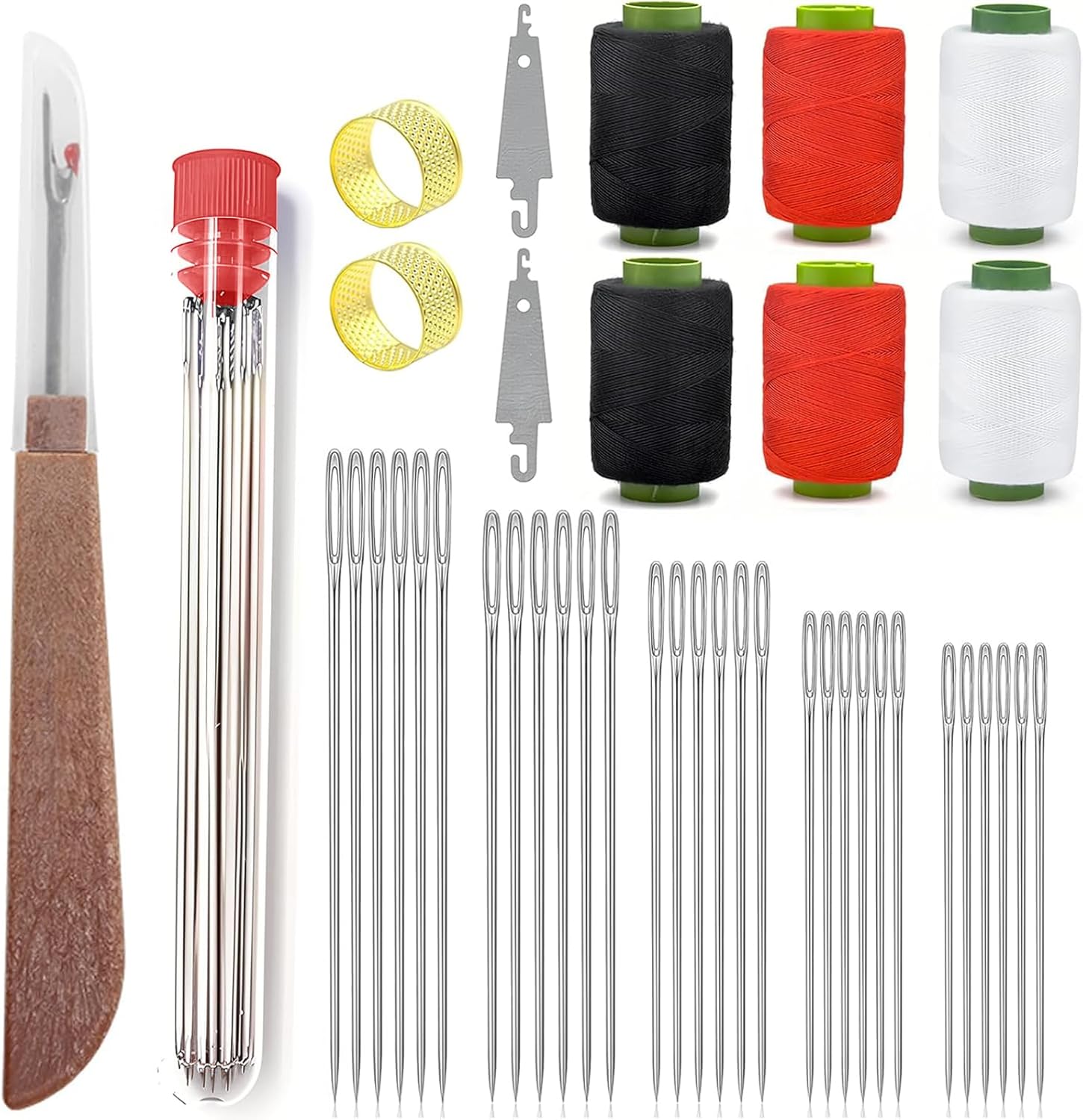 Amazon.com: Threader and Needle Repair Kit Stainless Steel Needles for ...