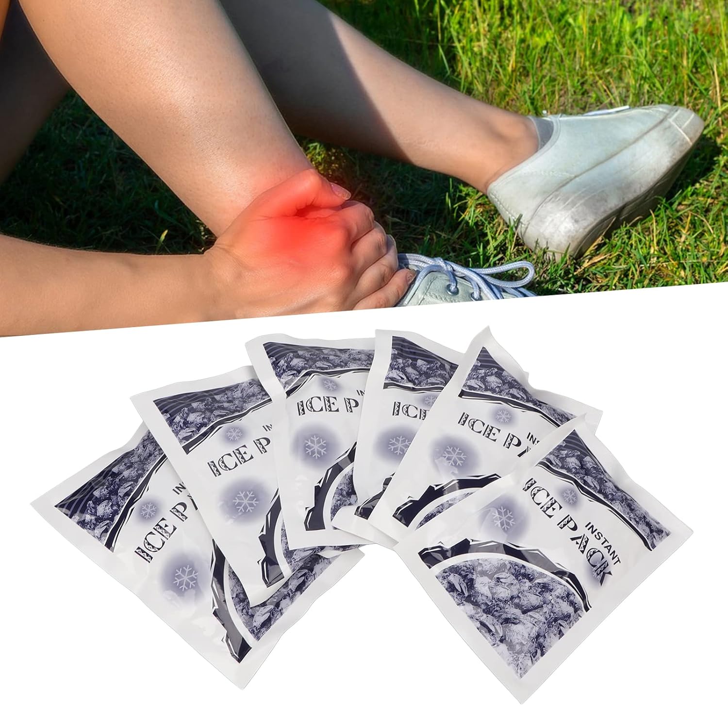 Amazon.com: 6pcs Cold Compress Ice Pack, Muscle Strains Sprains ...