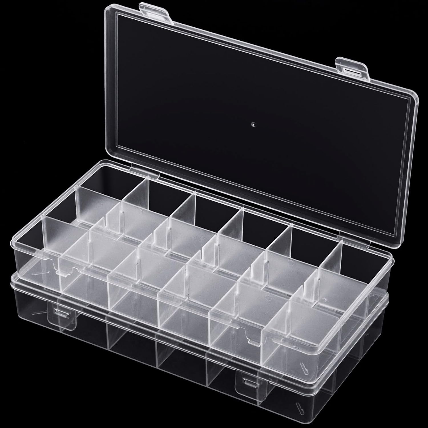 Amazon.com: Rolybag 18 Grids Clear Plastic Organizer Box Adjustable ...