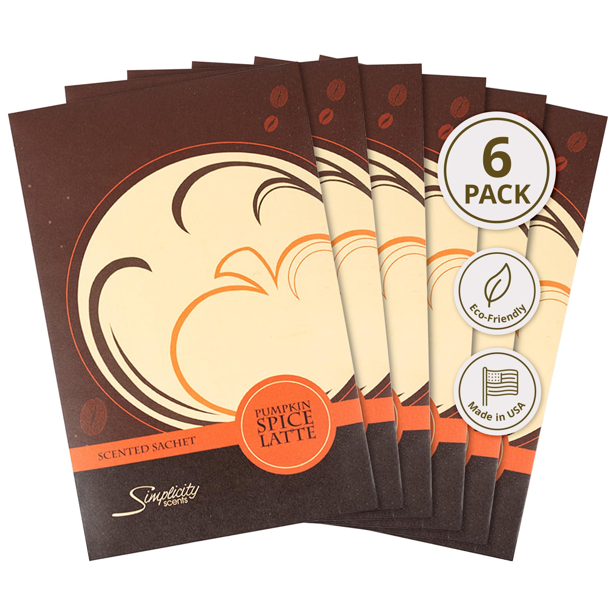 Amazon.com: FloralSimplicity Pumpkin Spice Latte Scented Sachets Pack ...