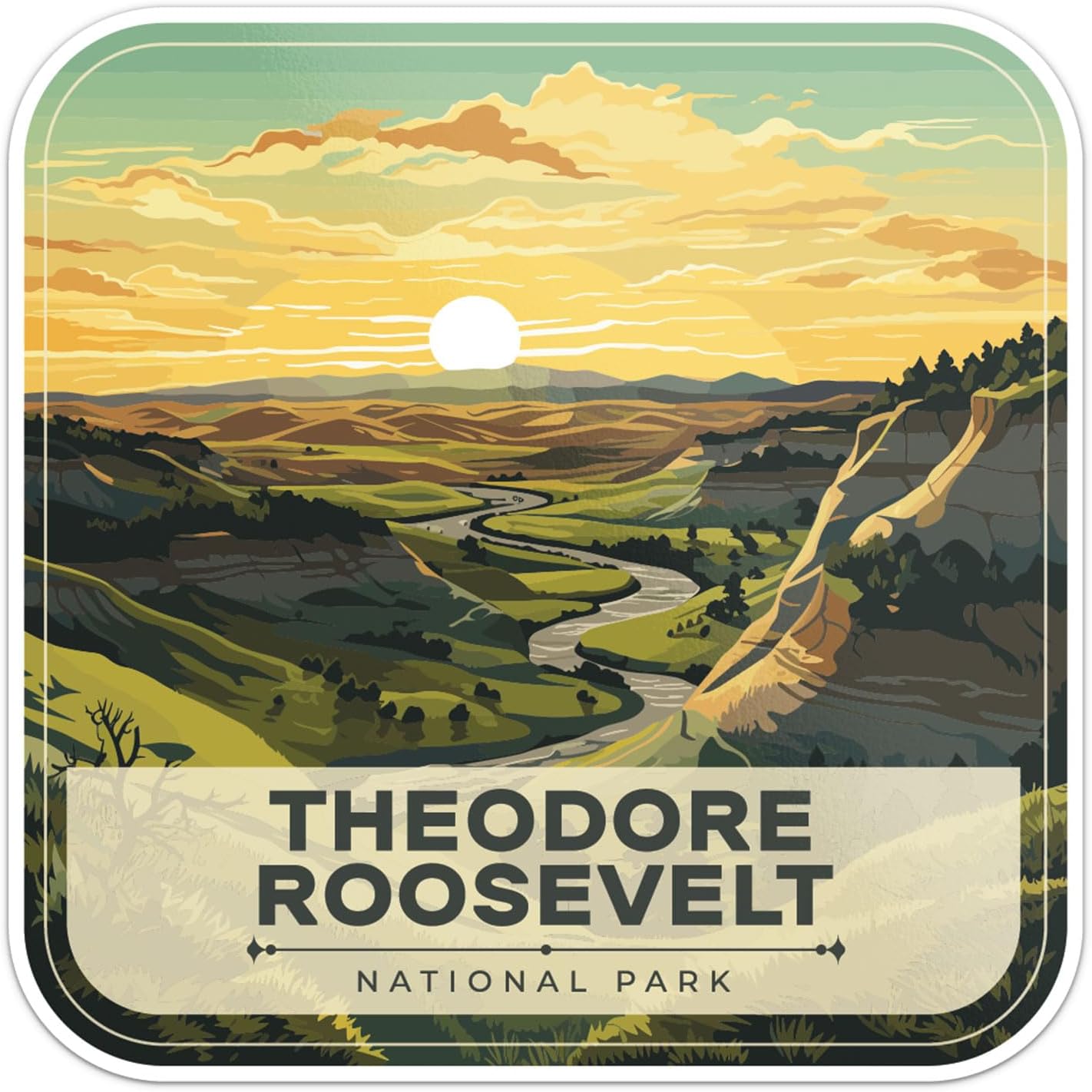Amazon.com - Theodore Roosevelt National Park Sticker - Waterproof ...