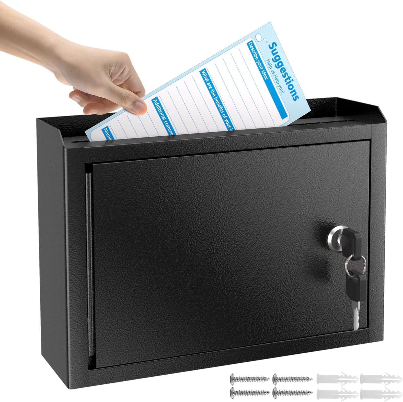 Amazon.com: Fasmov Metal Drop Box, Suggestion Box, Inter-Office Mailbox ...