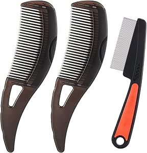 Dandruff Comb, Stainless Steel Fine Tooth Comb, Scalp Psoriasis ...