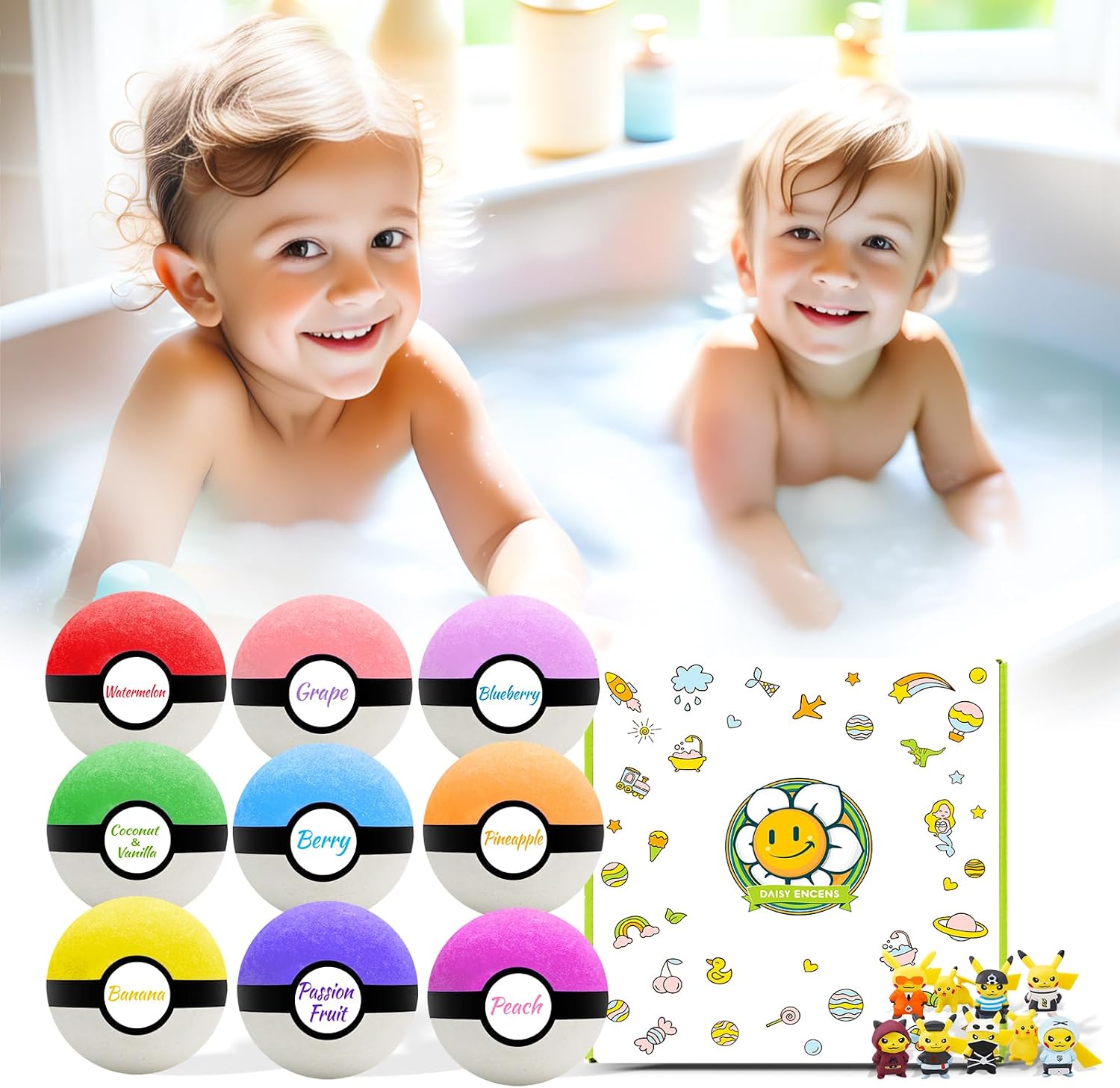 Juego de 6 bombas de baño para niños con juguetes sorpresa en el ...