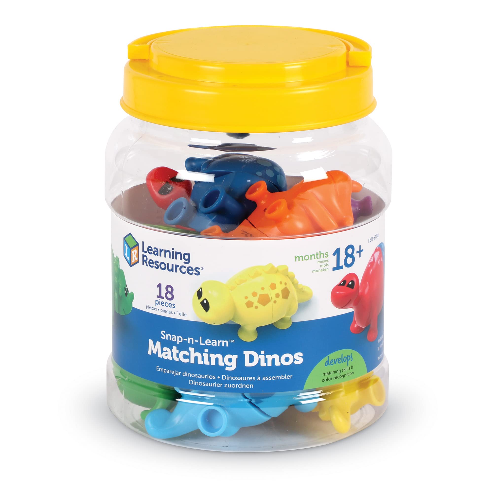 Buy Learning Resources Snap-n-Learn Matching Dinos - 18 Pieces, Ages 18 ...
