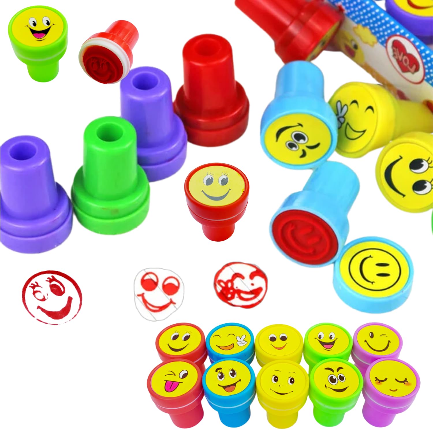 IncyWincy Smiley Stamps for Kids (1 Pack - 10 Pieces), Creative Craft ...