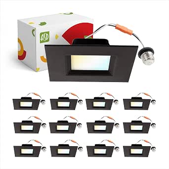 ASD Bronze 6 inch Recessed Light Square Retrofit Kit 5 CCT 2700/3000 ...