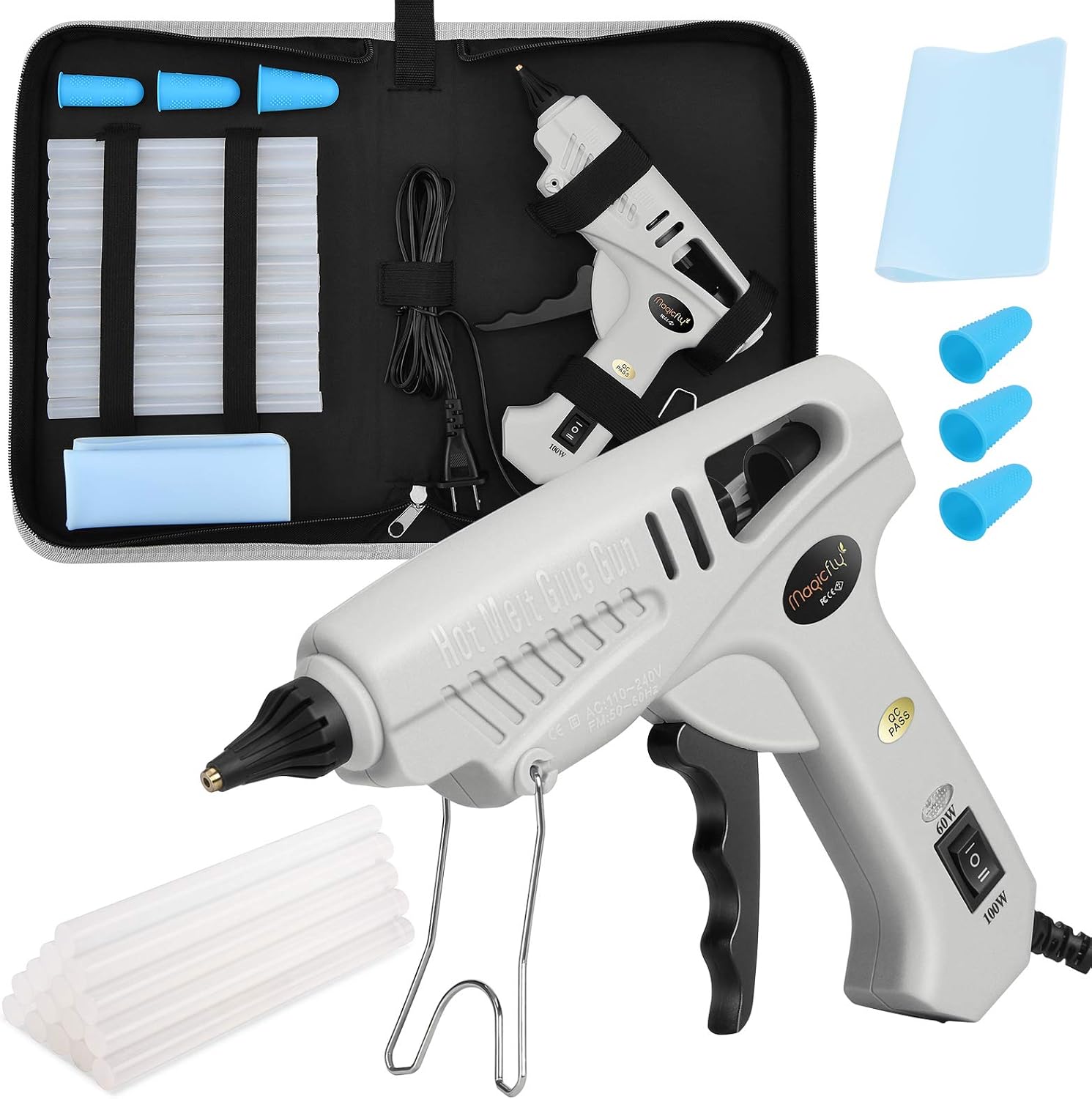 Magicfly Hot Glue Gun 60/100W Dual Power High Temperature Heavy Duty ...