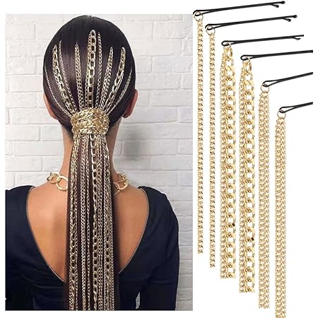 Amazon.com : Chamvino 6PCS Dreadlocks Metal Tassel Ponytail Multi ...