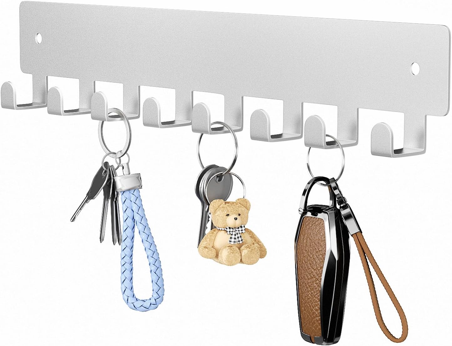 Amazon.com: pickpiff Sliver Key Holder for Wall Adhesive, Key Hooks ...