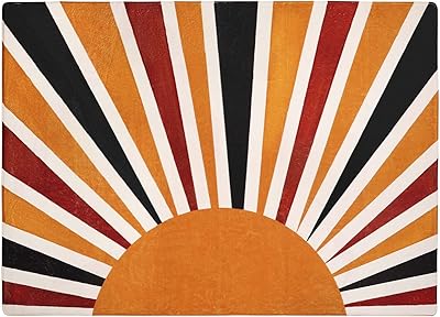Amazon.com: Lahome Boho Sun Print Area Rug - 3x5 Small Washable Rug ...