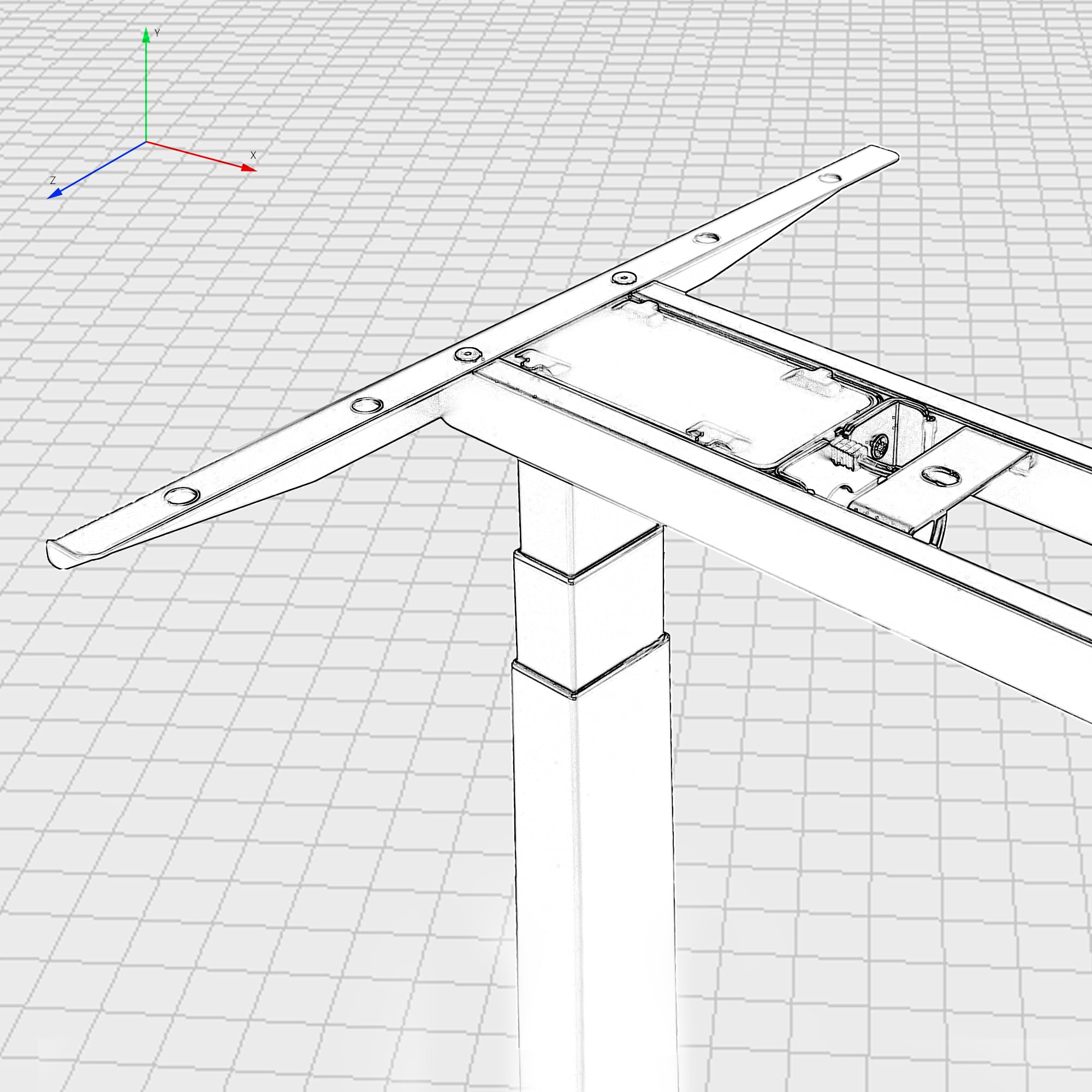 Snapklik.com : Fromann Dual Motor Electric Standing Desk Frame 3 Tier ...