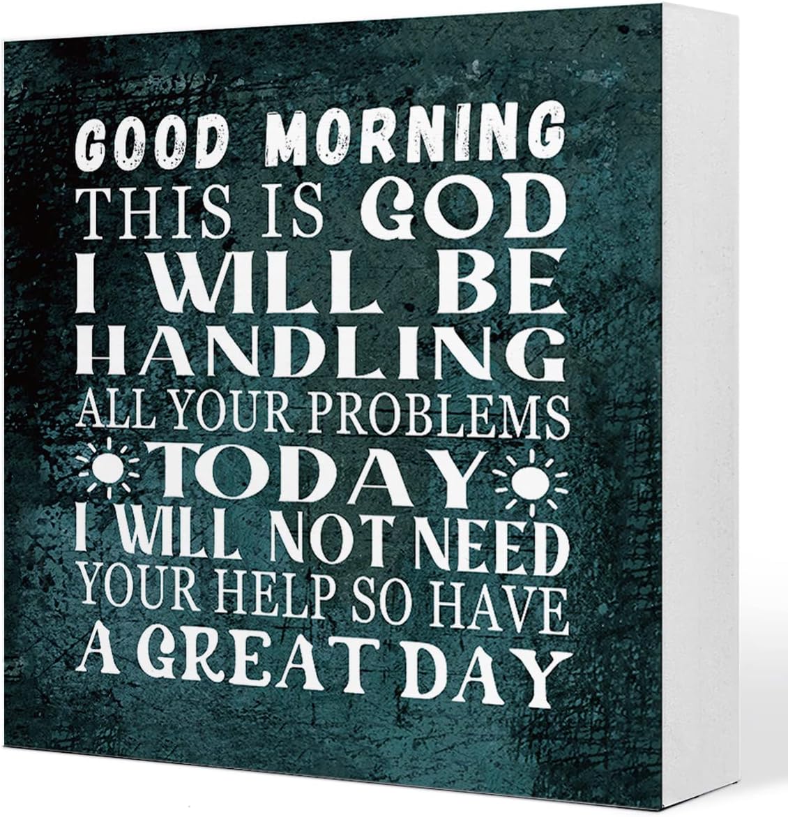 Amazon.com: Inspirational Christian Wooden Box Sign Desk Decor,Good ...