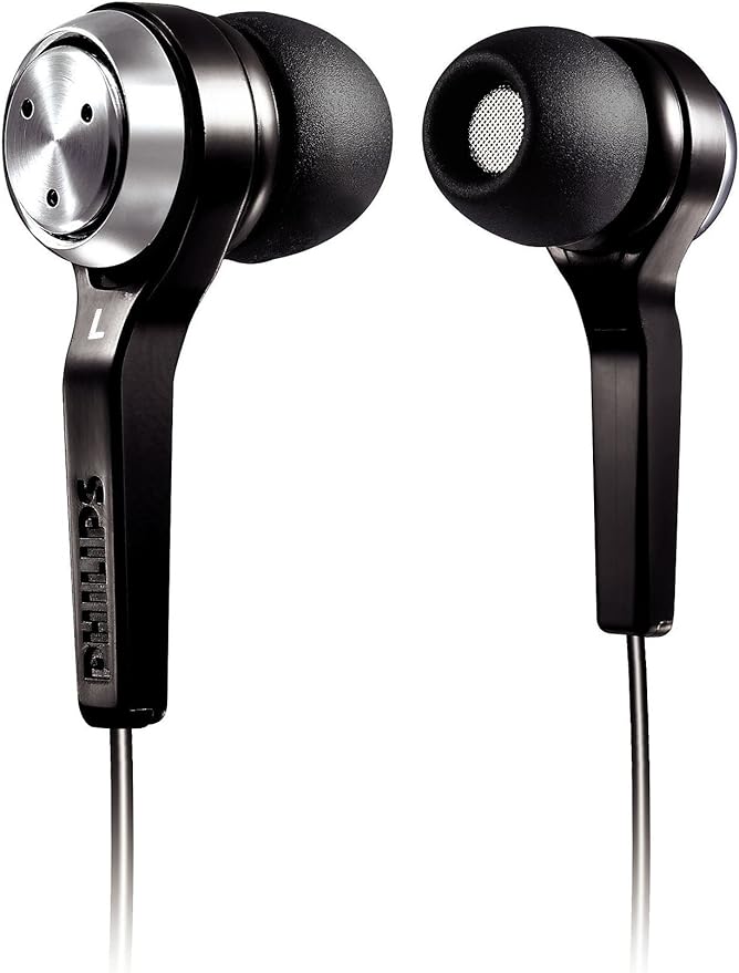 Amazon.com: Philips in-Ear Headphones SHE8500 (Black) - Ergonomic ...
