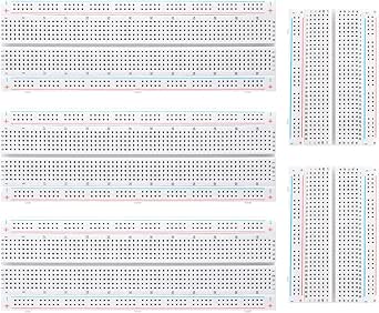 Amazon.co.jp: 5 Pcs Breadboard 400 Point 3pcs 830 Points 2pcs 400 Tie ...