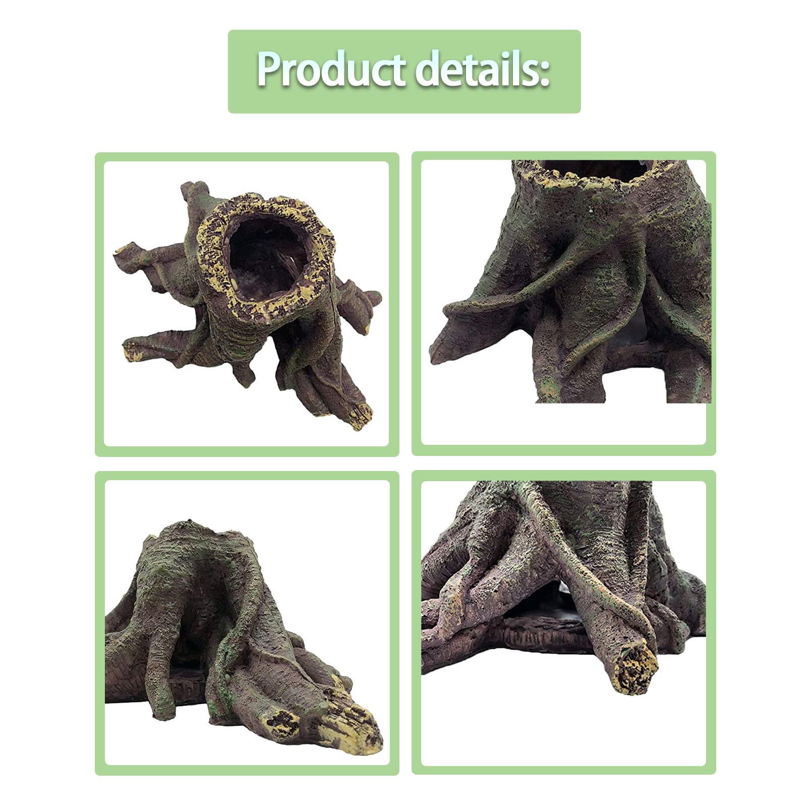 Snapklik.com : Kathson Reptile Tree Stump Decoration,Bearded Dragon ...