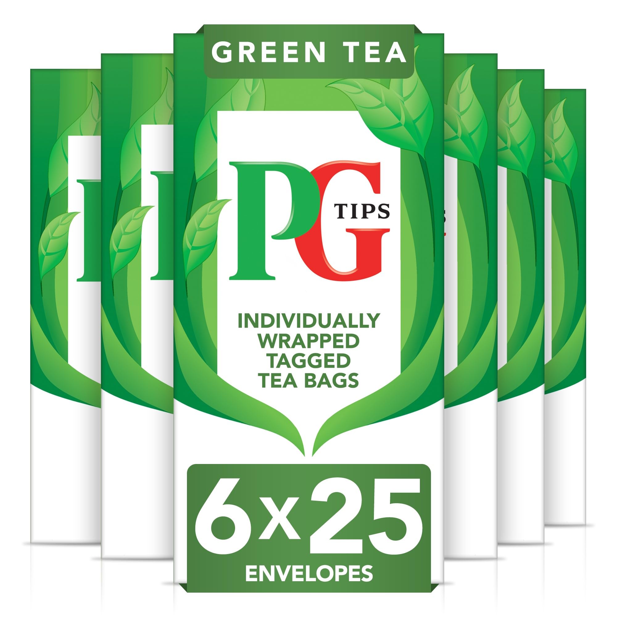 PG Tips | Green Tea Bags Bulk | Individually Wrapped Tea Bags | String ...