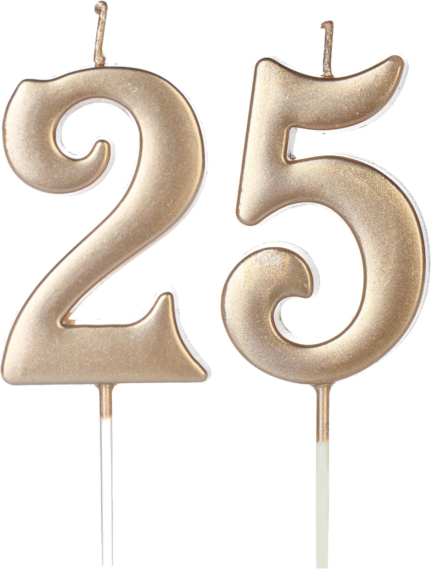 Amazon.com: Black 25th Birthday Candle, Number 25 Years Old Candles ...