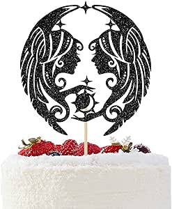 Amazon.com: Gemini Cake Topper, Gemini Birthday Cake Decor, Gemini ...