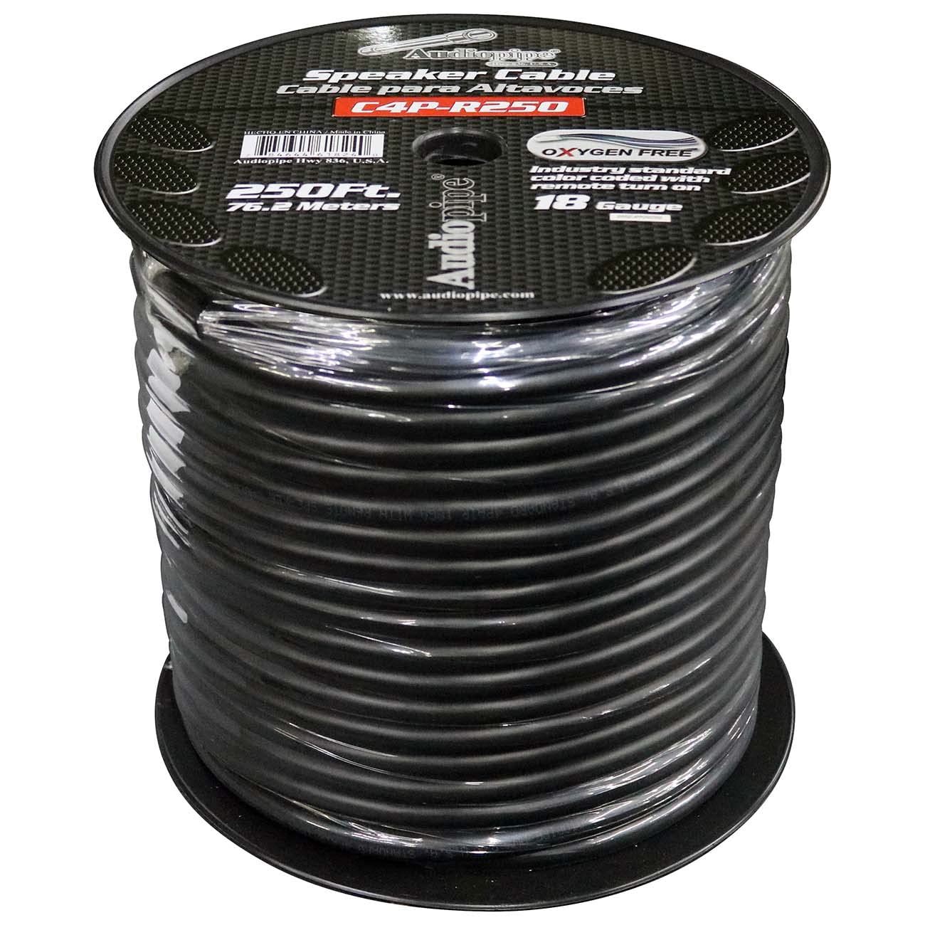 Amazon.com: Audiopipe C4PR250 9 Conductor 18 Gauge 250 Feet Speed Cable ...