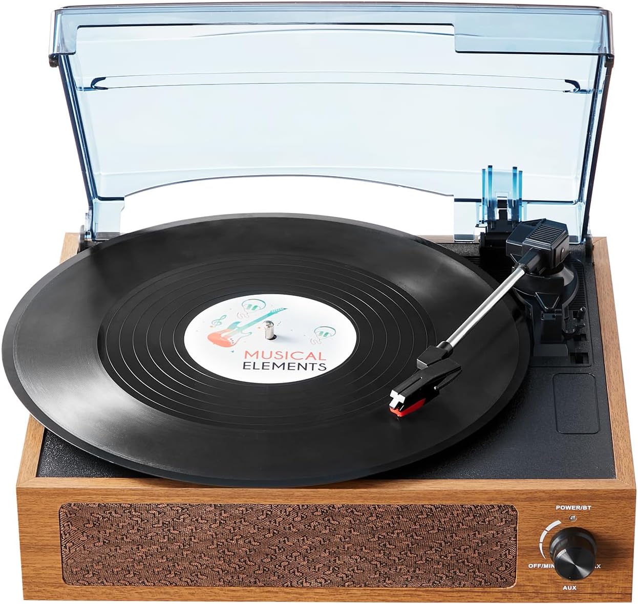 VEVOR Vinyl Record Player, 3-Speed, Belt Driven Turntable Record Player ...