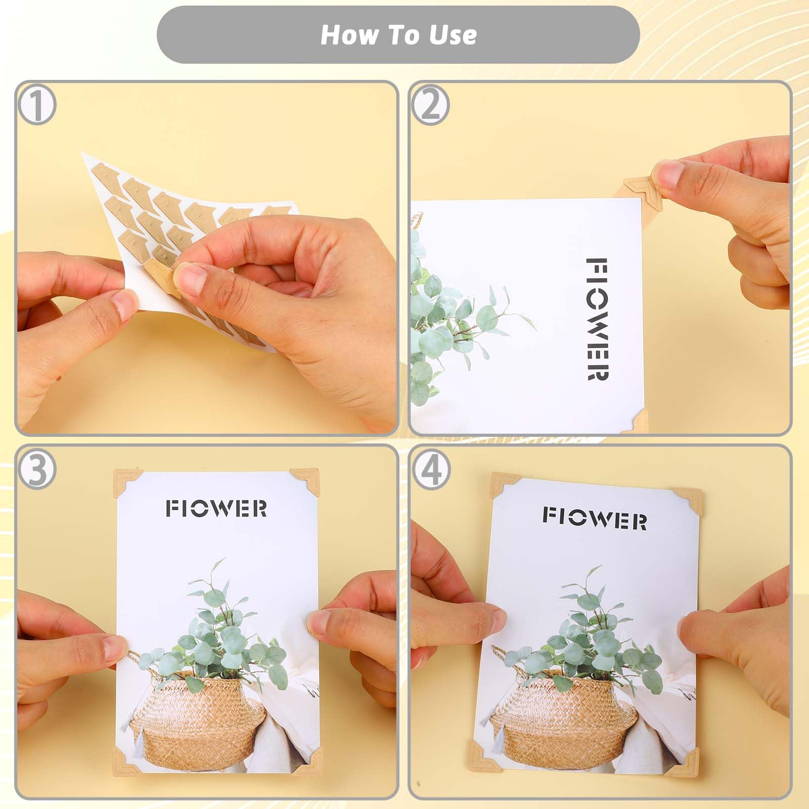 Snapklik.com : 240 Pcs Photo Corners Self Adhesive Picture Corners For ...