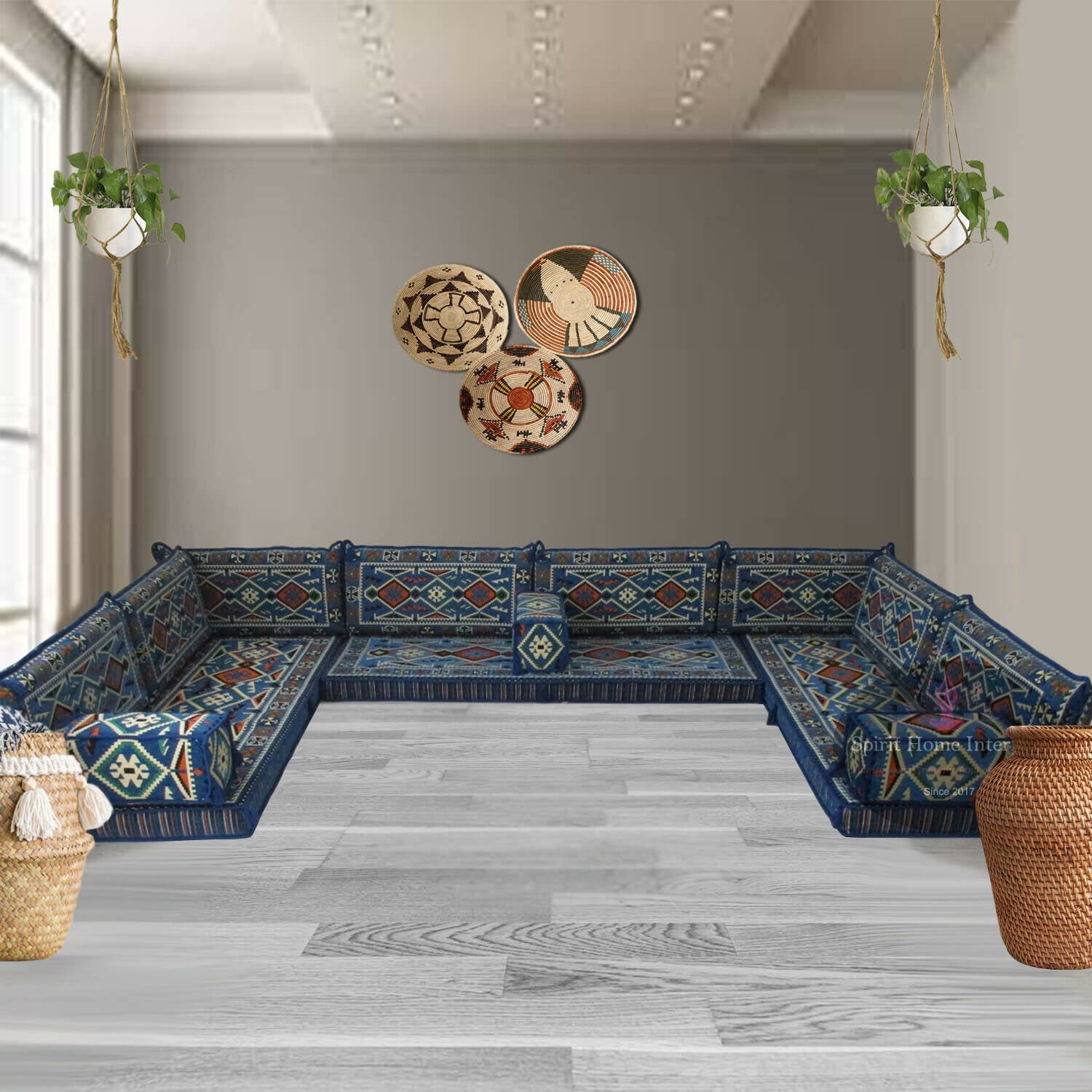 Buy Spirit Home Interiors - Nine Seater Modular U-shaped Arabic Style ...