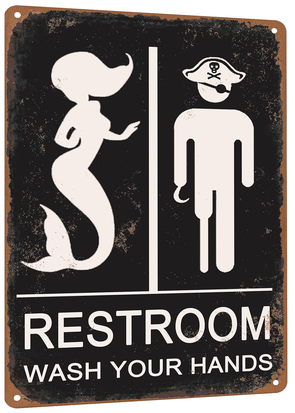 Pirate Sign Mermaid Pirate Restroom Sign Restroom Sign Mermaid Sign ...
