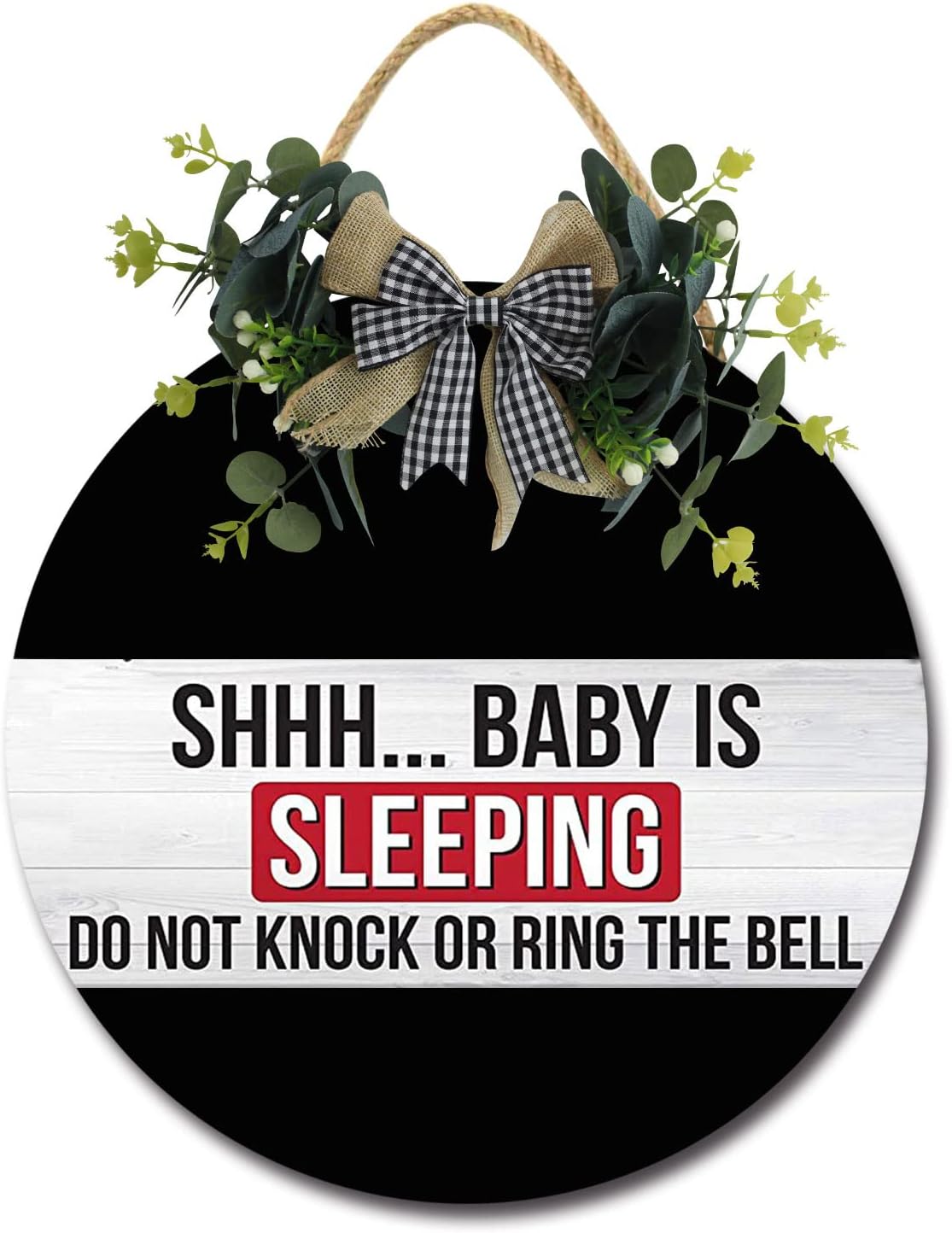 Amazon.com: Honey Dew Gifts, Shhh Baby Sleeping, Door Hangers, Door ...