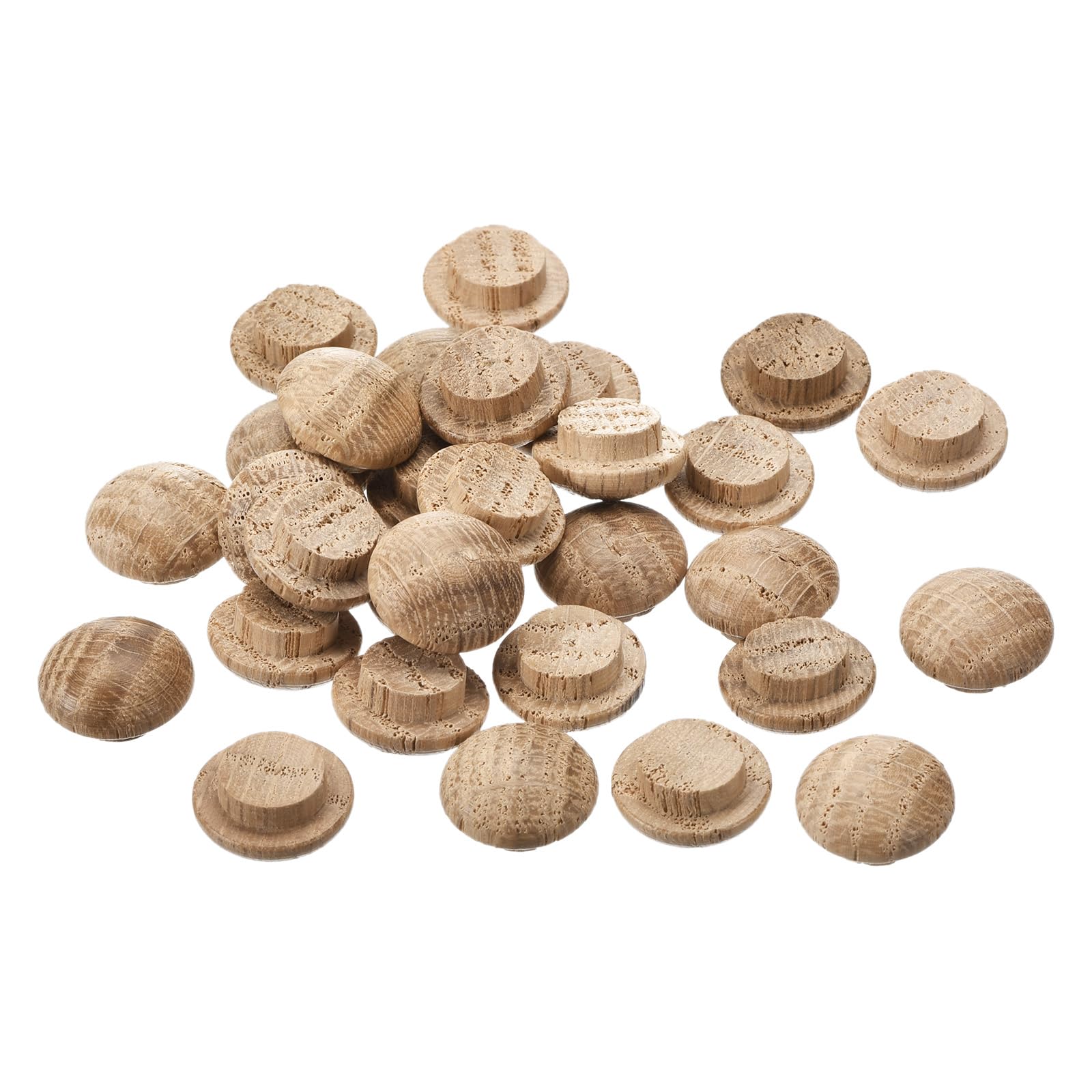 sourcing map Wood Plugs, 30Pcs 15 x 10 mm - Red Oak Wood Button Top ...