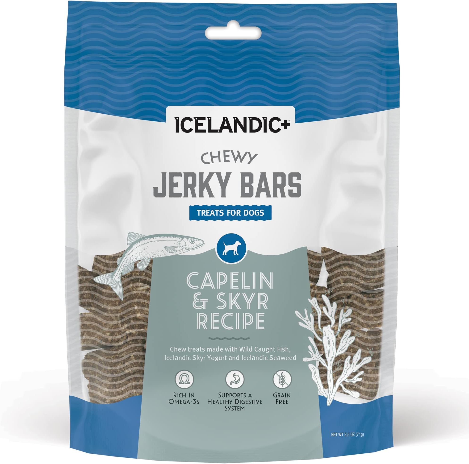 Amazon.com: Icelandic+ Plus Chewy Jerky Bars Capelin, Skyr, & Seaweed ...