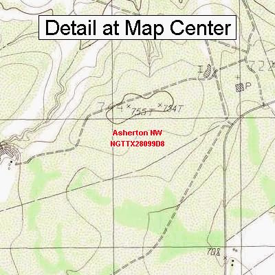 Amazon.com : USGS Topographic Quadrangle Map - Asherton NW, Texas ...
