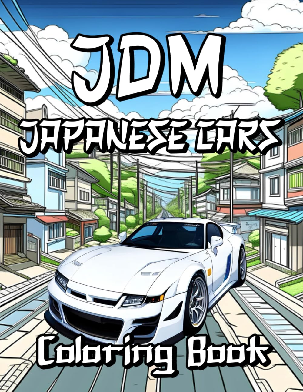 Buy Jdm Coloring Book: Exciting Japanese Car Coloring Journeys Online ...
