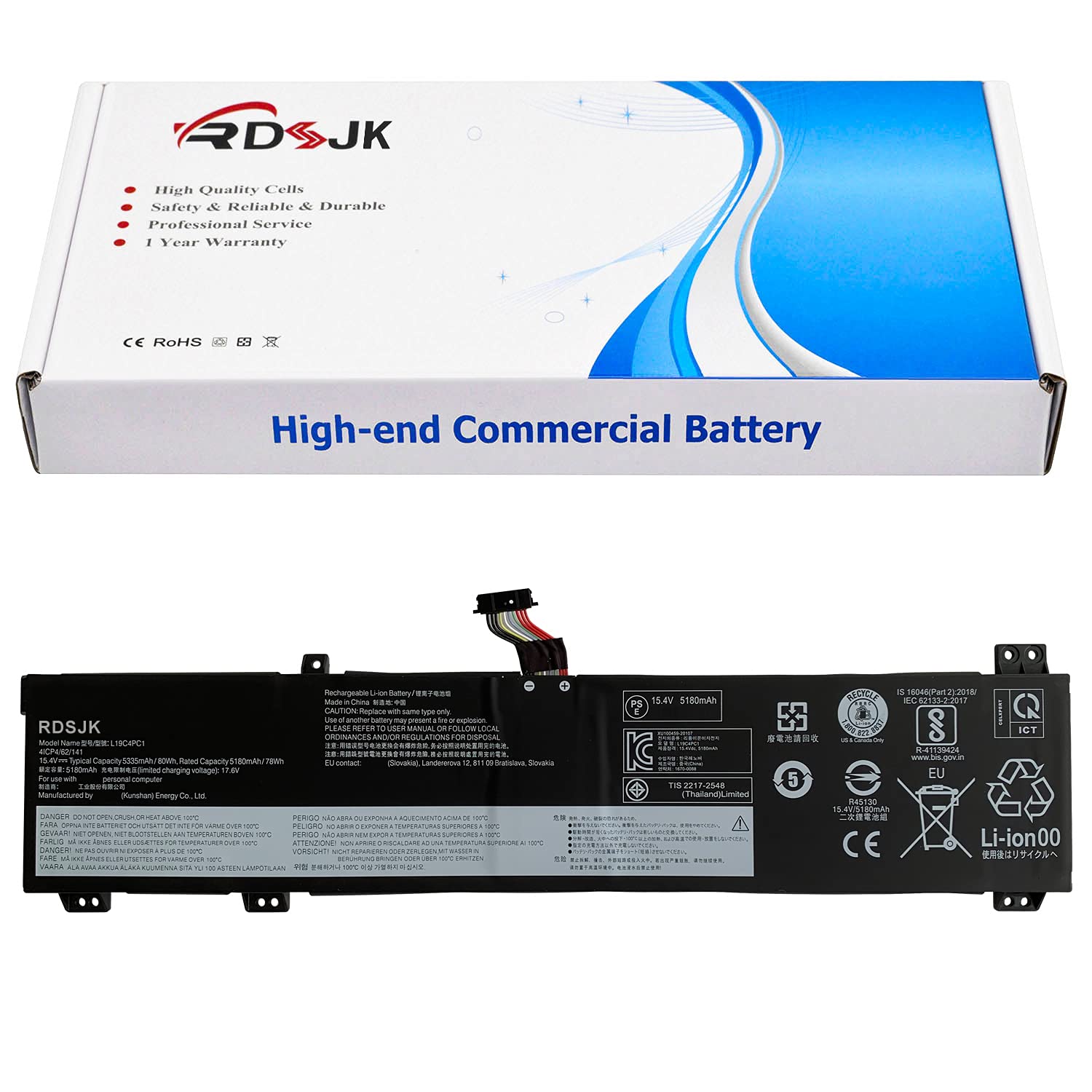 Amazon.com: L19C4PC1 L19M4PC1 80Wh Laptop Battery for Lenovo Legion 5P ...